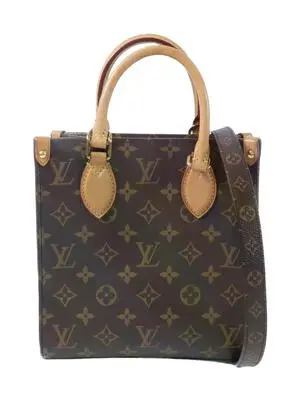 LOUIS VUITTON Monogram Bb Sac Plat Tote Bag - Brown