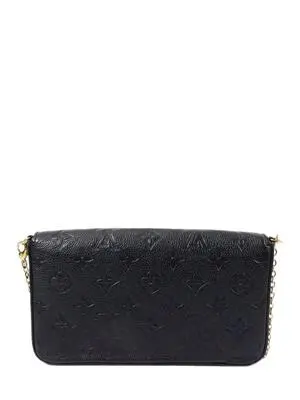 LOUIS VUITTON Monogram Empreinte Felicie Pochette Clutch Bag - Black