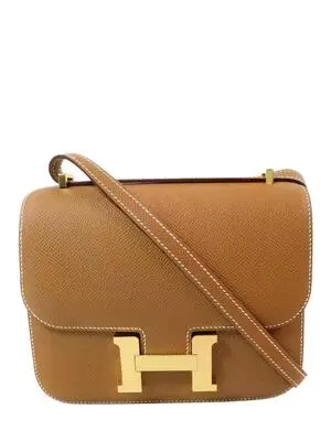 Hermès Mini Constance Epsom Shoulder Bag - Brown