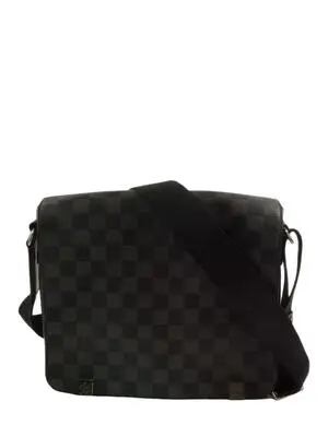 LOUIS VUITTON Damier Graphite Pm District Shoulder Bag - Black