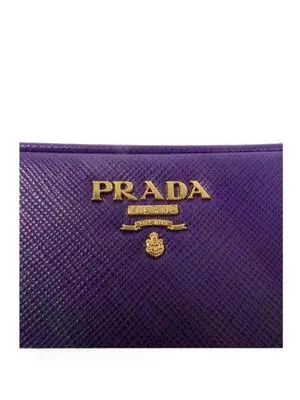 Prada Saffiano Leather Shoulder Bag - Purple