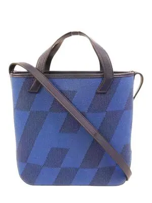 Hermès Cabas H En Biais 27 Tote Bag - Blue