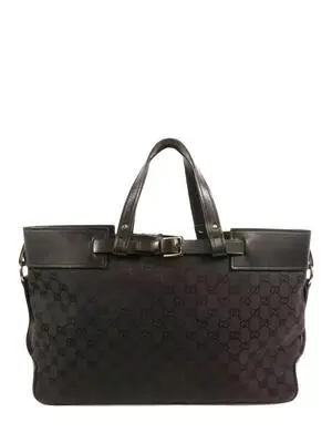 Gucci Gg Monogram Tote Bag - Black
