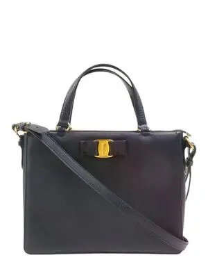 FERRAGAMO Vara Bow Shoulder Bag - Blue