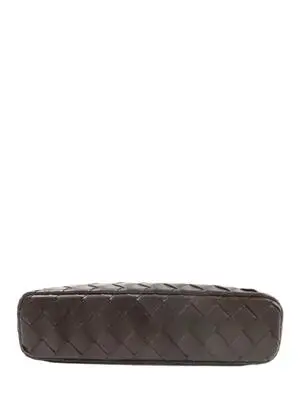 Bottega Veneta Leather Intrecciato Weave Shoulder Bag - Brown