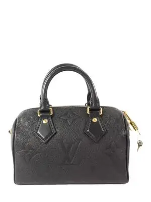 LOUIS VUITTON Empreinte Speedy Bandouliere 20 Monogram Mini Bag - Black