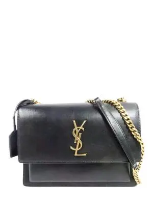 Saint Laurent Medium Sunset Chain Shoulder Bag - Black