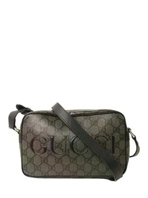 Gucci Gg Supreme Logo Shoulder Bag - Brown