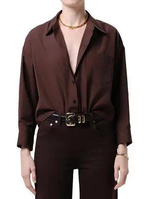 Citizens Of Humanity Petit Ami Shirt Brown - Brun