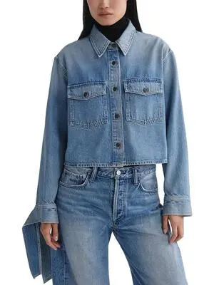 AGOLDE Hewitt Cropped Denim Shirt - Index