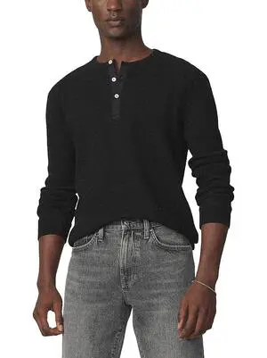 Joe's Jeans Henley Waffle Shirt - Black