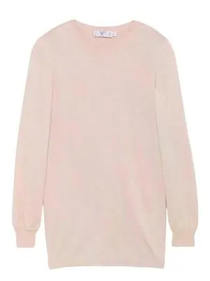 Valentino Garavani 1980s Fine Knit Crew Neck Long Sleeve Pullover - Pink