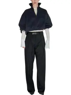DARKPARK Belted Pleated Trousers - Black