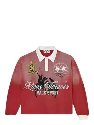 VALE FOREVER Graphic-print Polo Shirt - Red