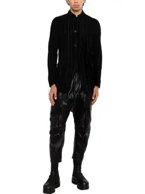D HYGEN Leather Cargo Trousers - Black