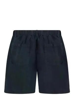 120% Lino Tailored Pocket Shorts - Blue