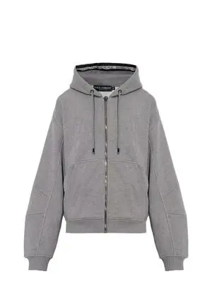 Dolce & Gabbana Cotton Zip-up Hoodie - Grey