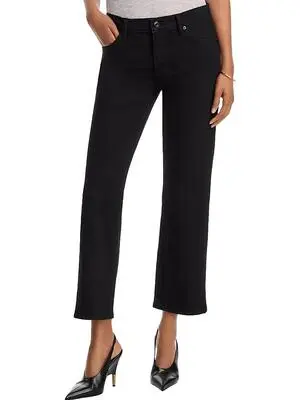 FRAME The Cigarette Low Rise Jeans - Black