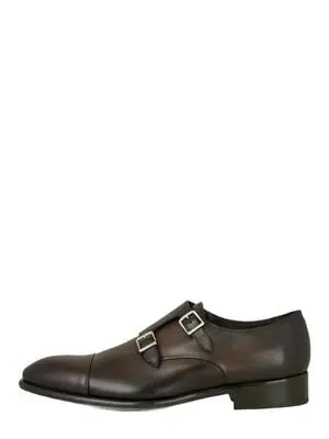DOUCAL'S Double Monk Strap Shoes - Brown
