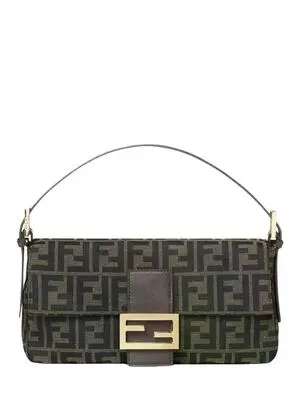 Fendi Baguette Ff-jacquard Tote Bag - Brown