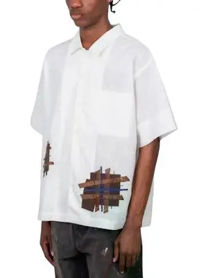 STORY MFG. Patched-up Shirt - White