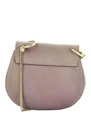 Chloé Drew Leather Small Crossbody Bag - Grey