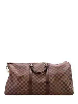 LOUIS VUITTON Keepall Bandouliere Damier 55 Travel Bag - Brown