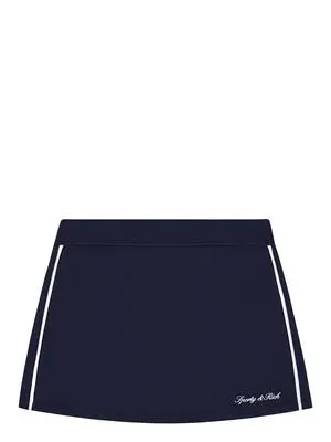 SPORTY & RICH Signature Logo Court Skirt - Blue