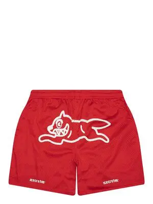 ICECREAM Slurpee" Mesh Shorts - Red