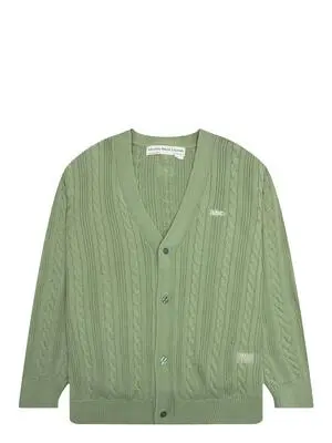 ADVISORY BOARD CRYSTALS Cableknit Cardigan - Green