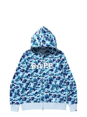 A BATHING APE Abc Camouflage Full Zip Hoodie - Blue