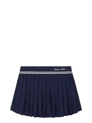 SPORTY & RICH Abigail Pleated Skirt - Blue