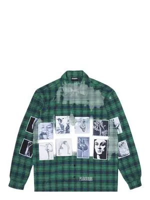 PLEASURES Vodka Flannel Shirt - Green