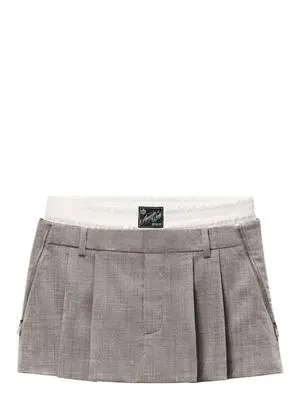 Alexander Wang Zipper Detail Pleated Skort - Grey
