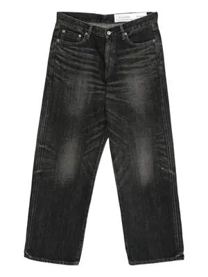 NEIGHBORHOOD Washed Denim Wide Leg Trousers - Black