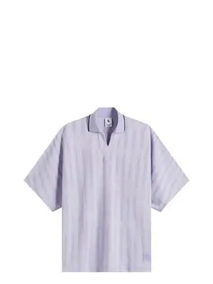 NIKE Nike Jersey Top With Vertical Stripes And Collared Neckline