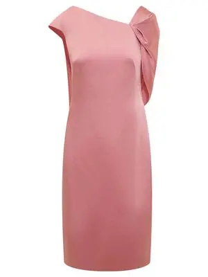 Givenchy Asymmetrical Draped Midi Dress - Pink