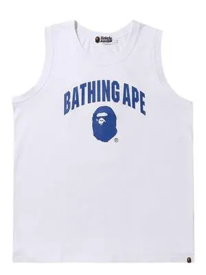 A BATHING APE Bathing Ape" Logo Tank Top - White