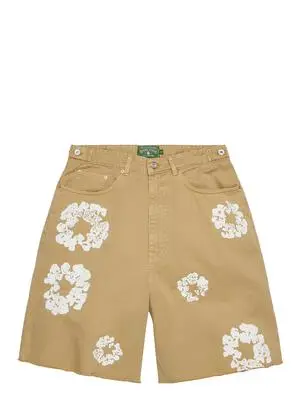DENIM TEARS Cotton Wreath Chino Shorts - Tan