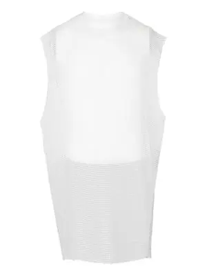 Givenchy Net Tank Top With Raw-edge Trim - Cream