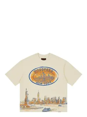 GODSPEED New York Skyline Graphic T-shirt - Cream