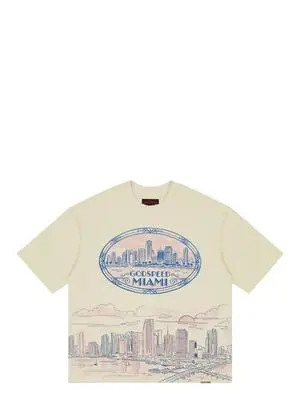 GODSPEED Miami Skyline T-shirt - Cream