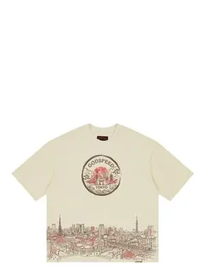 GODSPEED Tokyo Skyline Graphic T-shirt - Cream