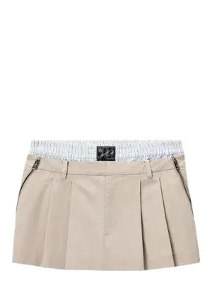 Alexander Wang Pleated Skort With Zipper Details - Grey