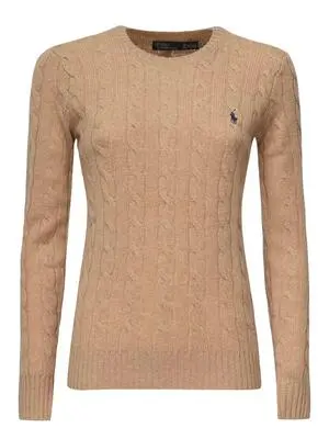 POLO BY RALPH LAUREN Long Sleeve Cable Knit Pullover - Tan