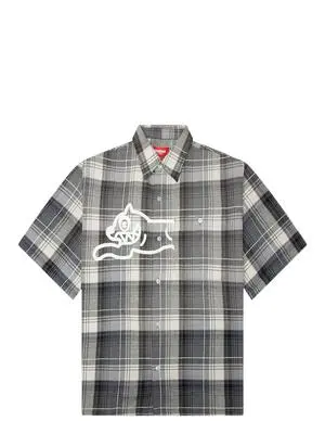 ICECREAM Woven Plaid Shirt - Black