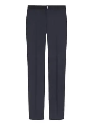 Givenchy Satin Trimmed Trousers - Blue
