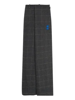 Off-White Oversize Checkered Trousers - Grey