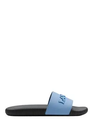 LANVIN Arpège Embroidered Slides - Blue