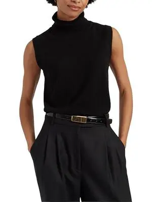 Chinti & Parker Wool-cashmere High-neck Tank - Black